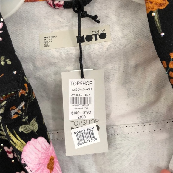 Topshop | Jackets & Coats | Vintage Top Shop Embroidered Jeans Jacket ...